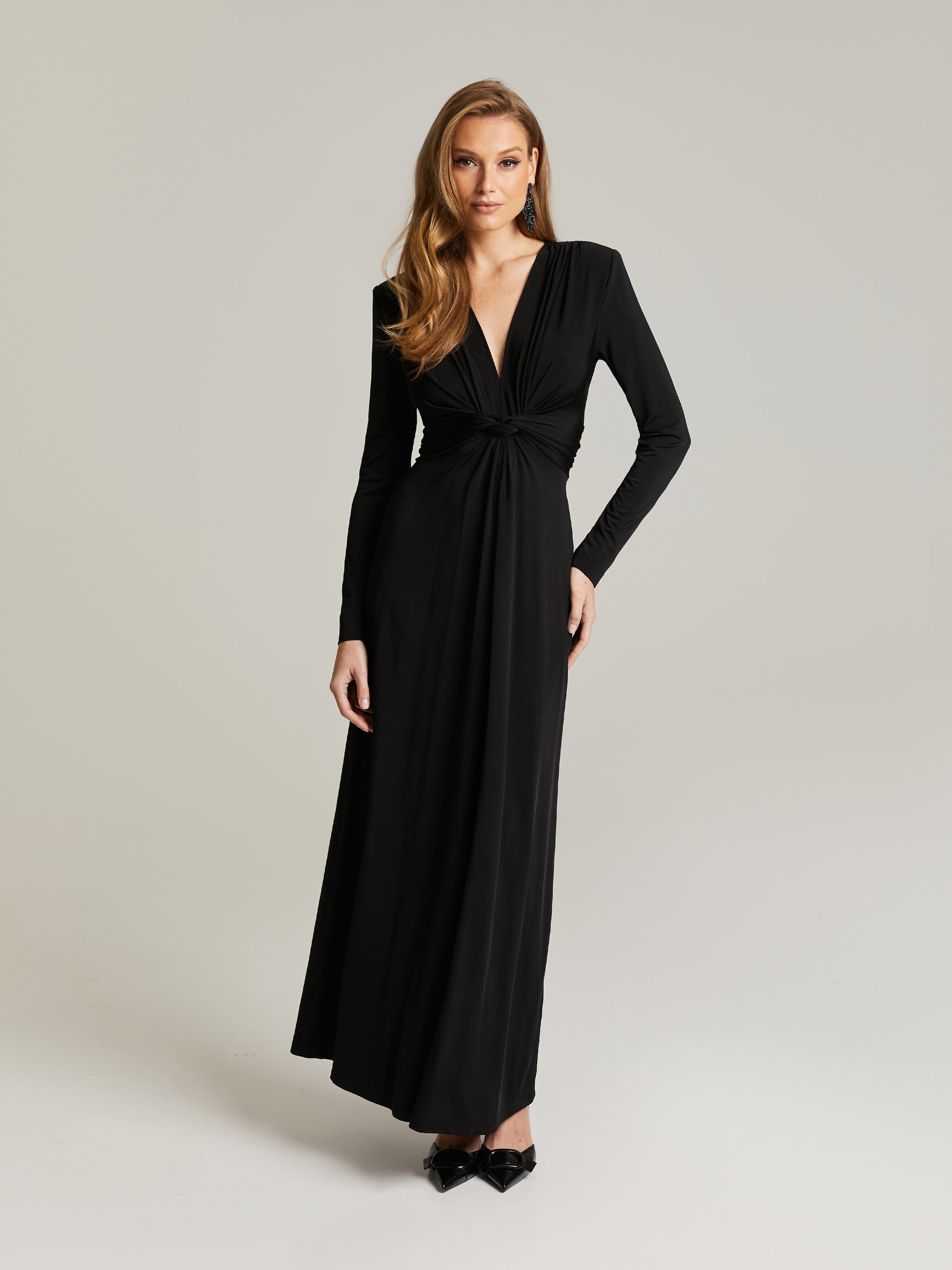 Rhosyn Black Festive Maxi Dress -Andiata – Andiata