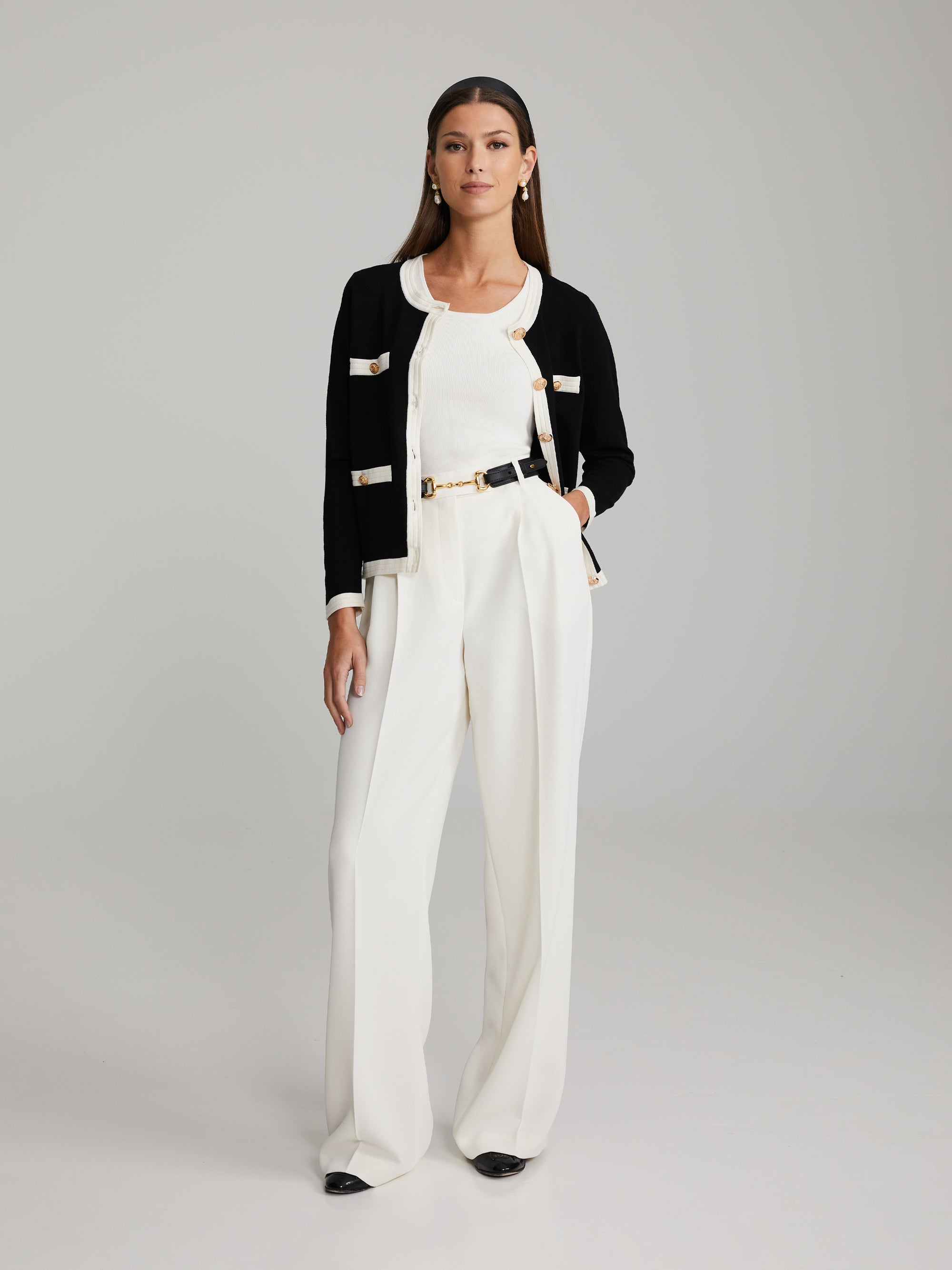 Gytta White Trousers - Andiata – Andiata