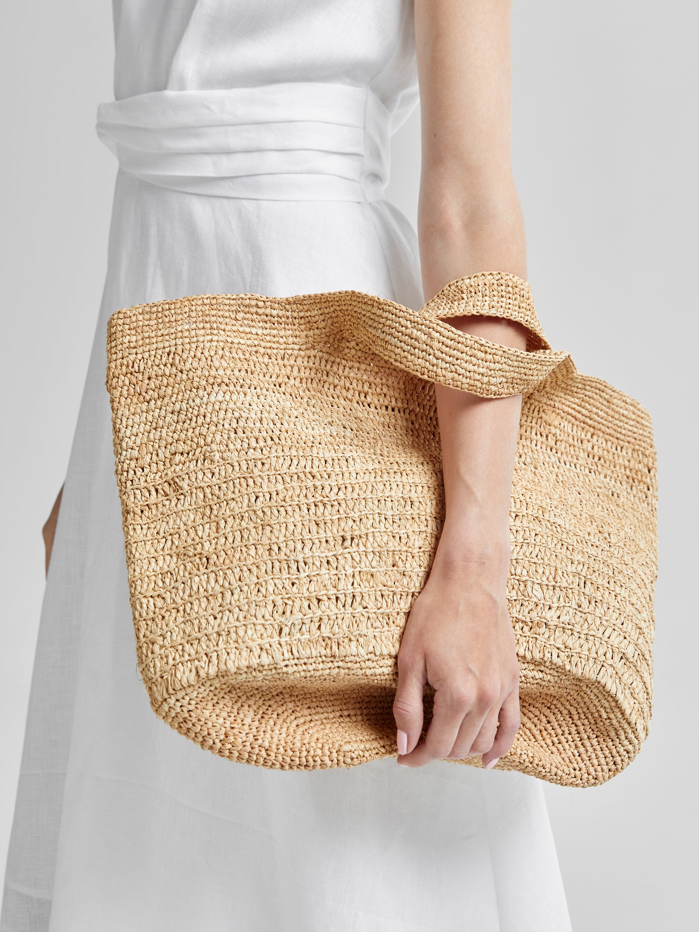 Comine Neutral Straw Bag - Andiata – Andiata