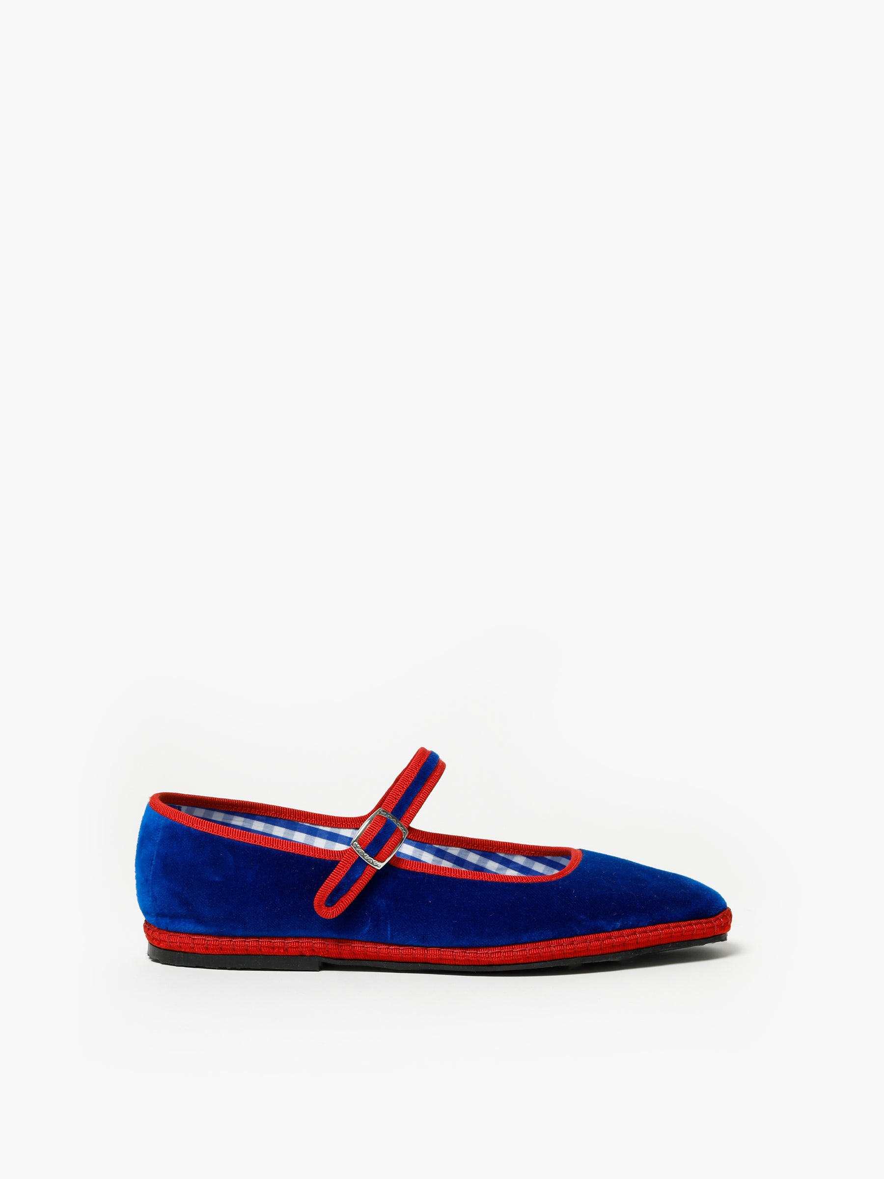 Eliora Blue & Red Furlane Mary Janes - Andiata – Andiata