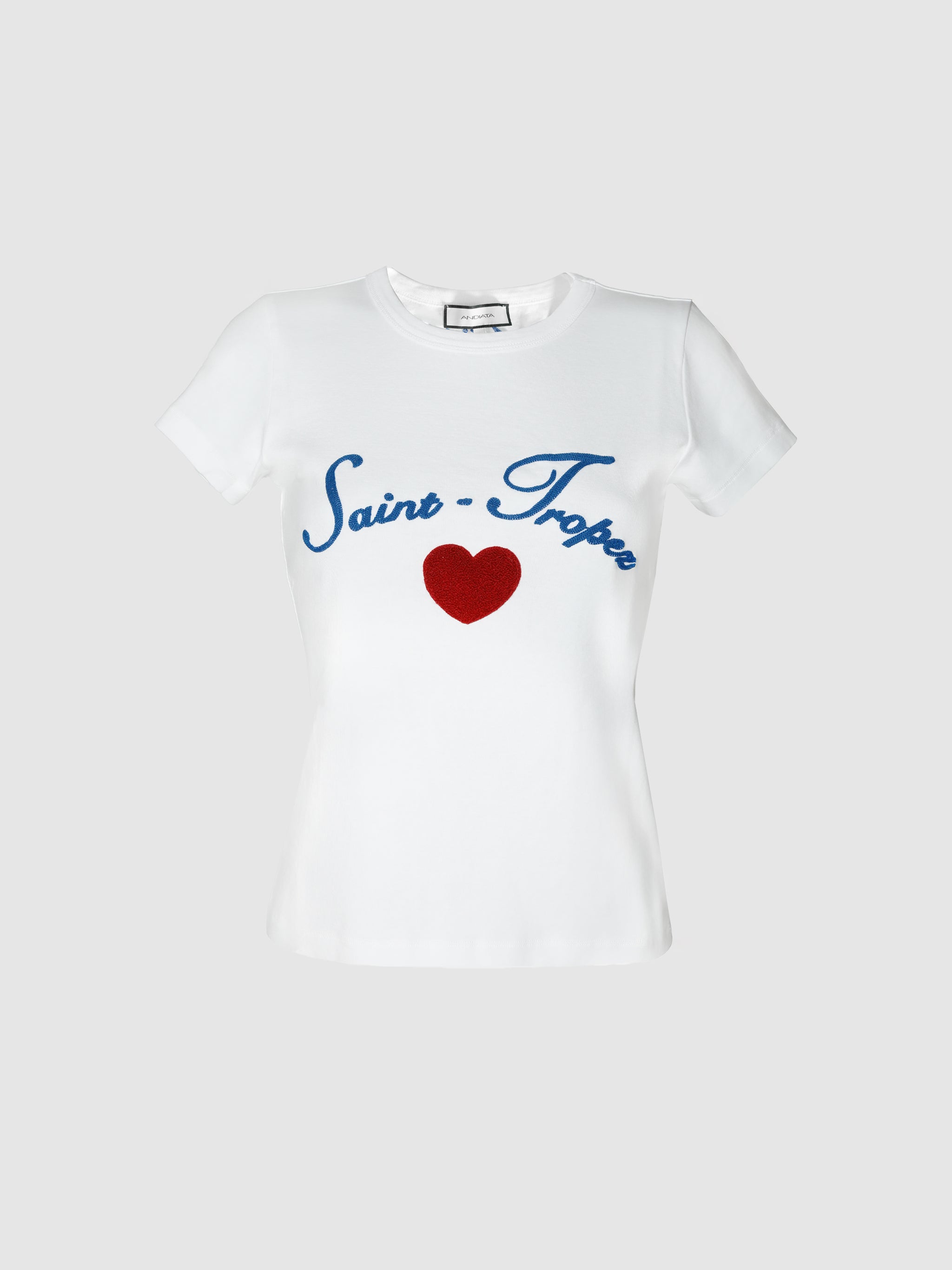 Fallon White T-Shirt Saint-Tropez - Andiata – Andiata