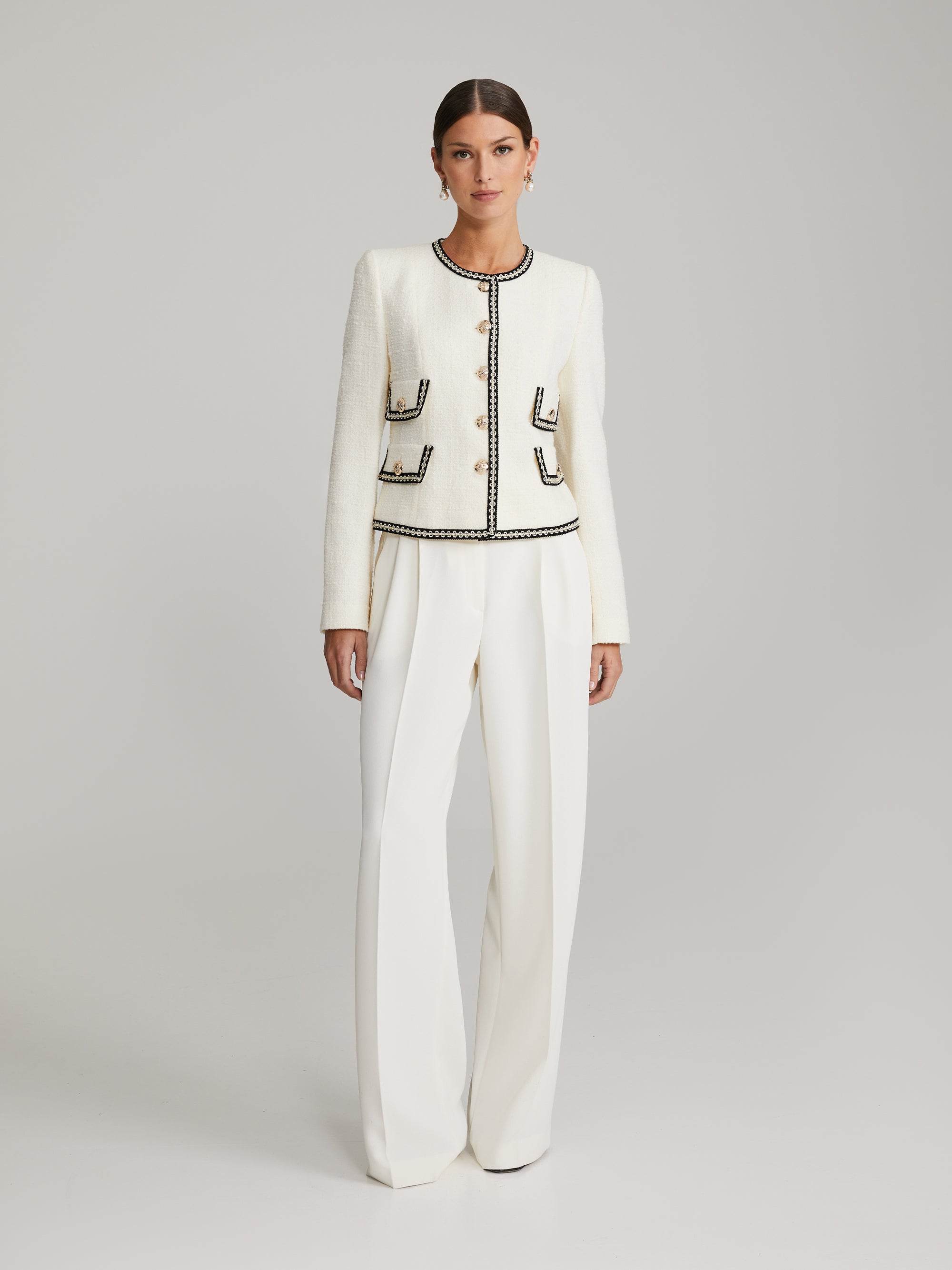 Gytta White Trousers - Andiata – Andiata