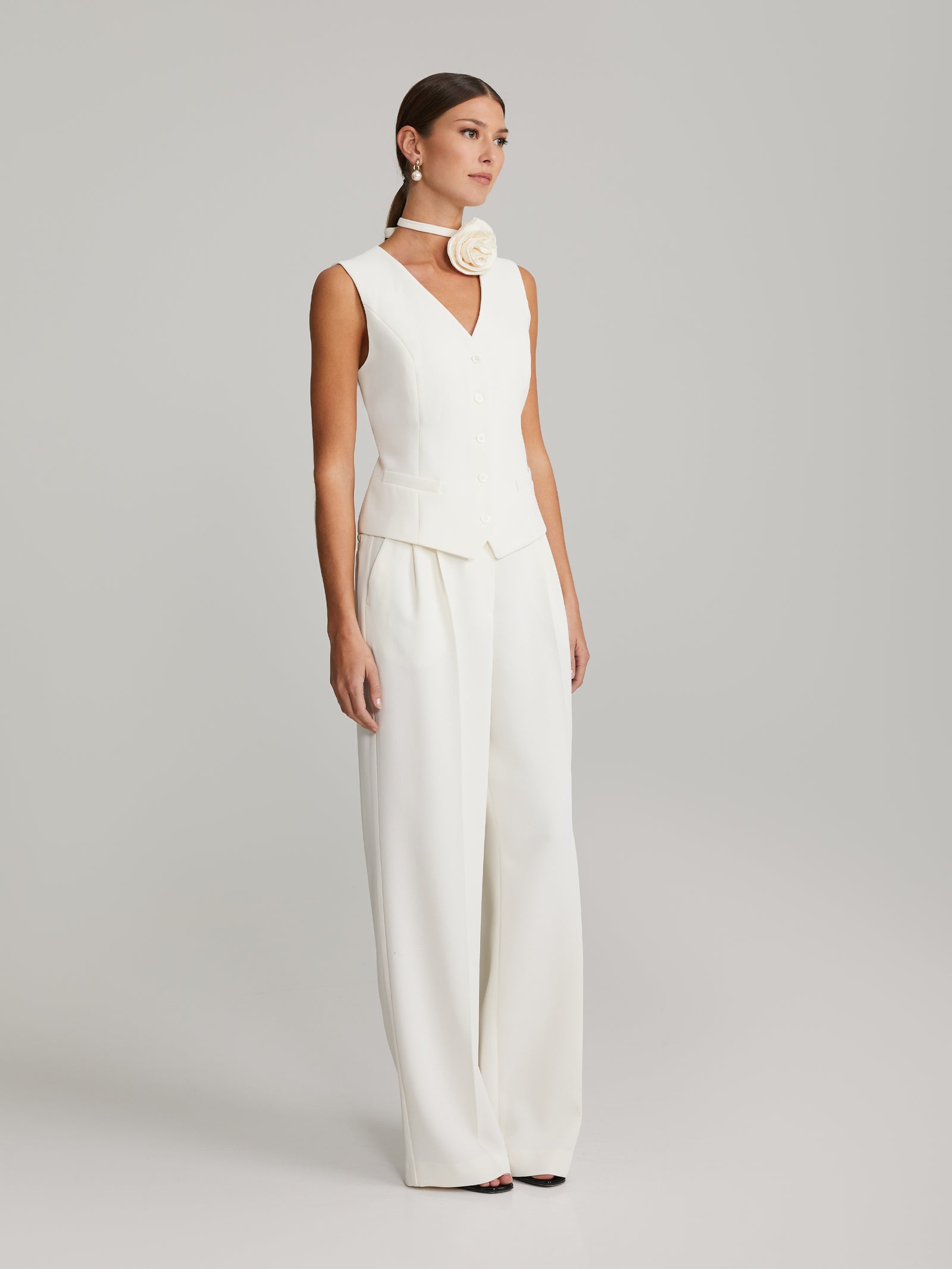 Gytta White Trousers - Andiata – Andiata