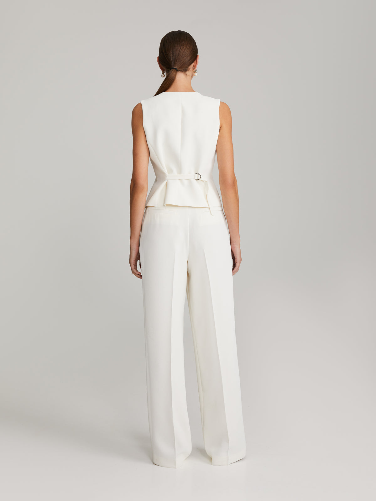 Gytta White Trousers - Andiata – Andiata