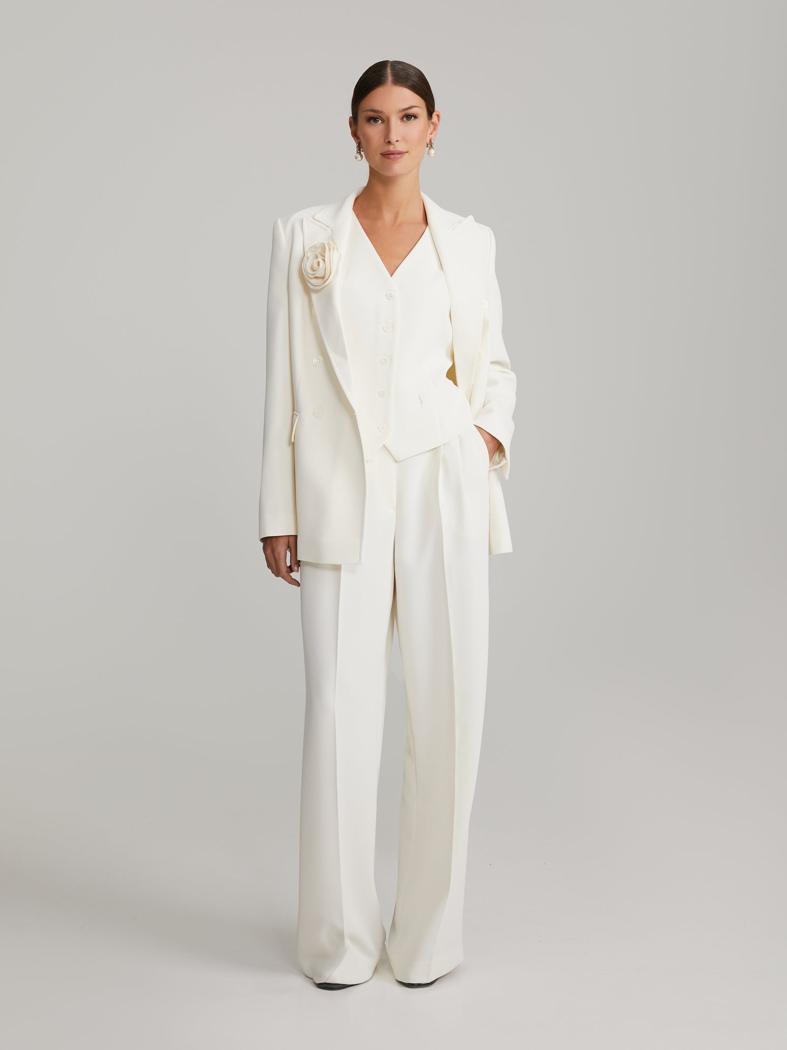 Gytta White Trousers - Andiata – Andiata