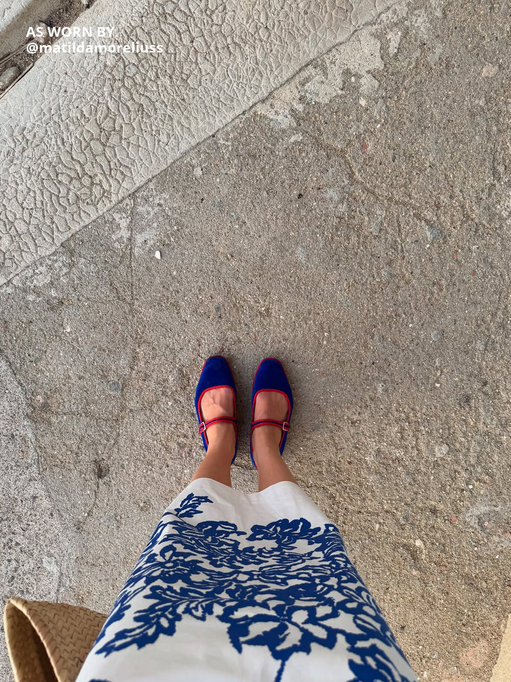 Eliora Blue & Red Furlane Mary Janes - Andiata – Andiata