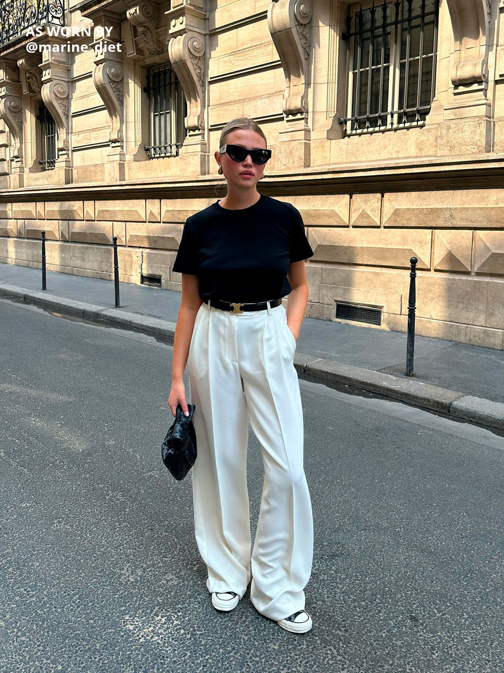 Gytta White Trousers - Andiata – Andiata