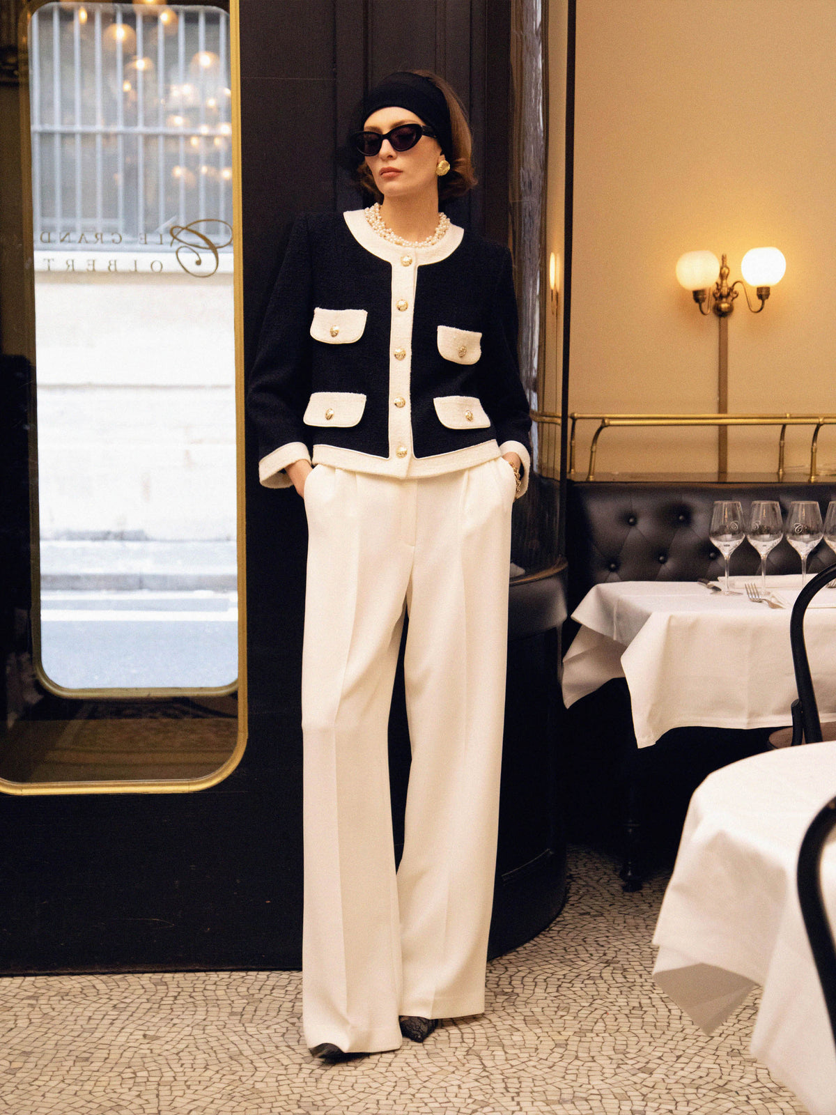 Gytta White Trousers - Andiata – Andiata