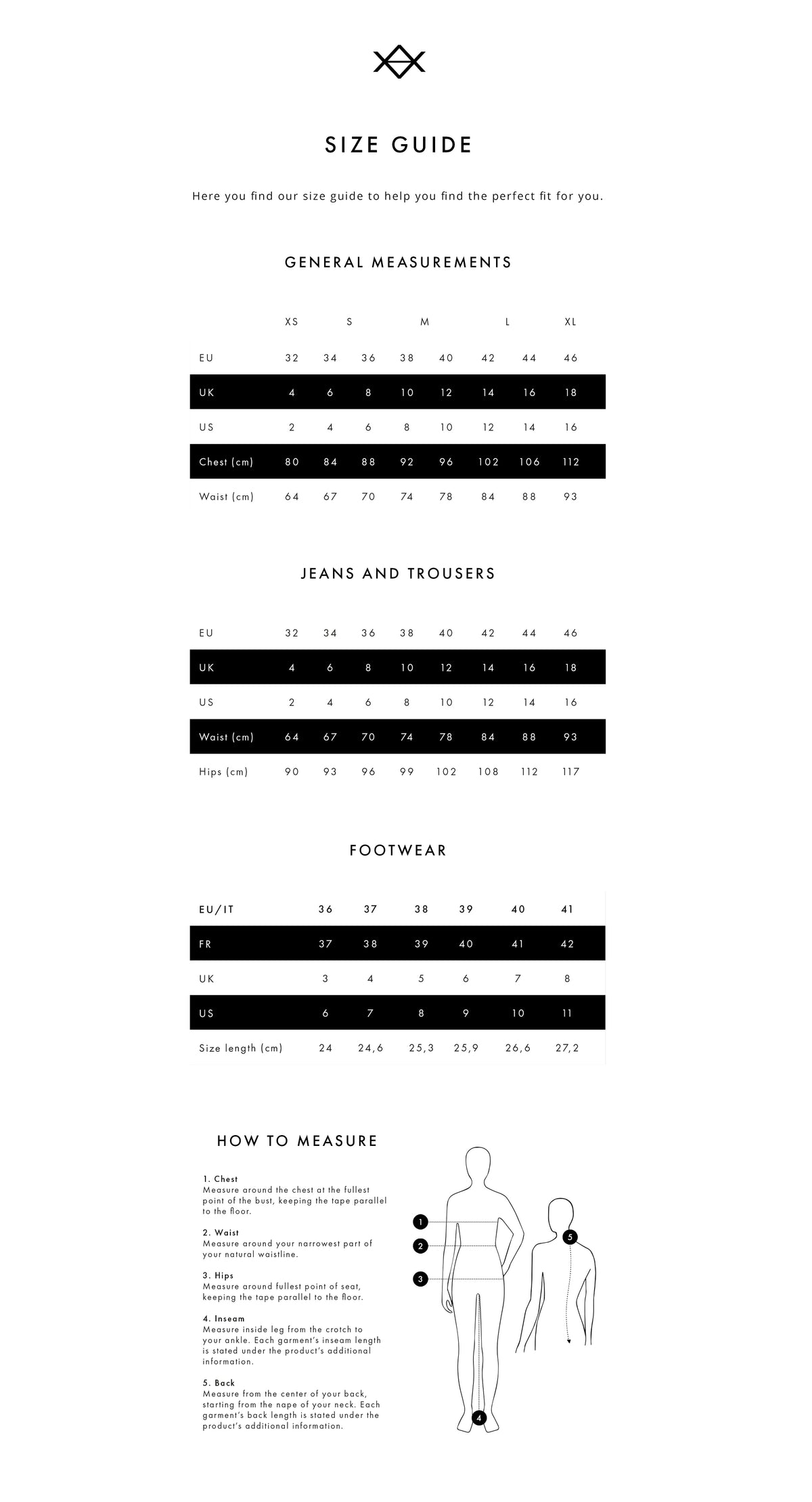 Size guide – Andiata